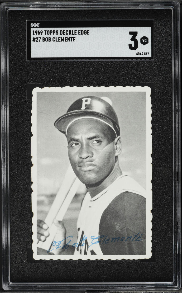 1969 Topps Deckle Edge Roberto Clemente #27 SGC 3 VG on Fanatics Collect