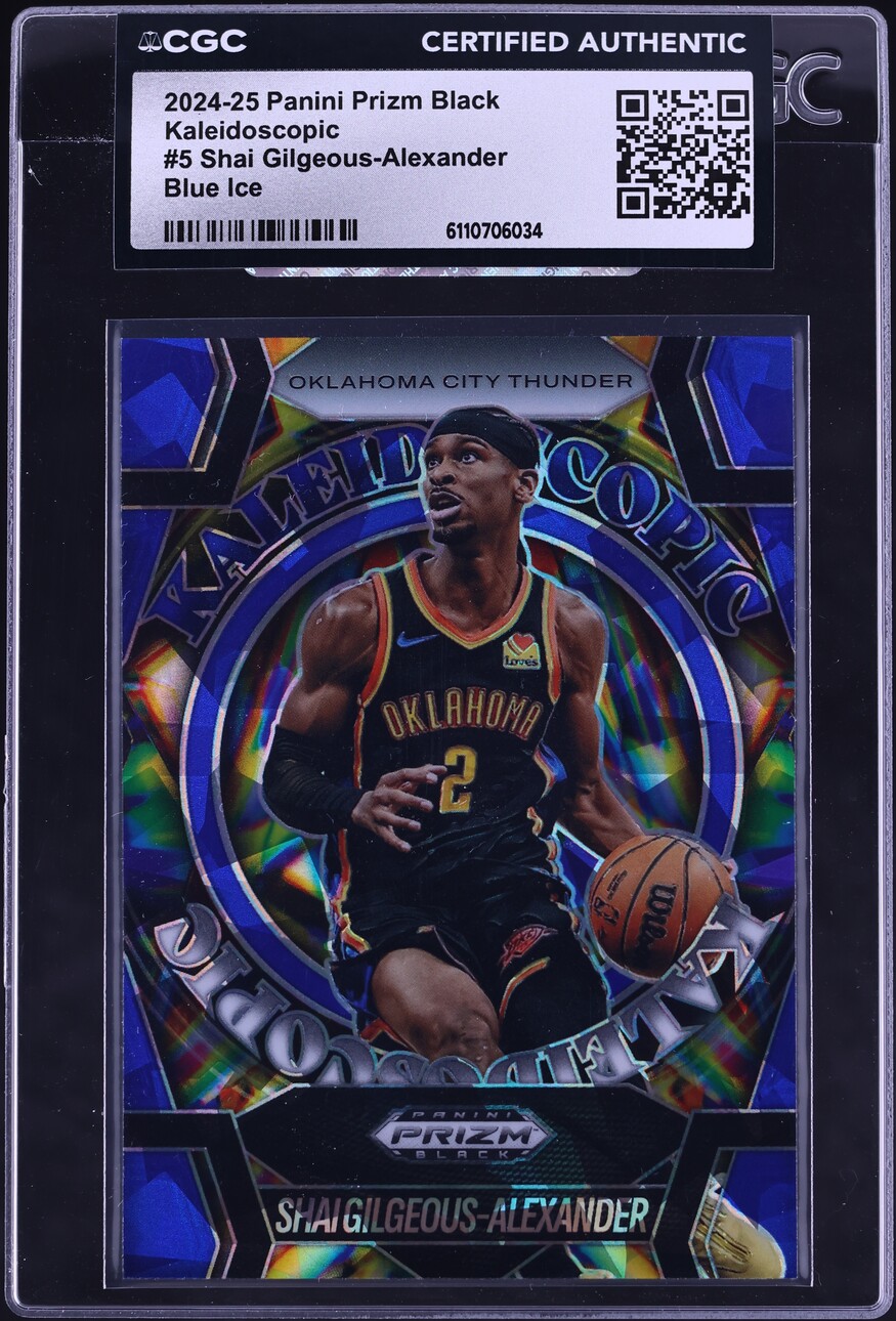 2024 Panini Prizm Black Kaleidoscopic Blue Ice Shai Gilgeous-Alexander ...