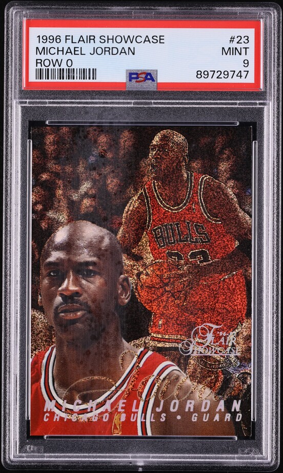 1996 Flair Showcase Row 0 Michael Jordan #23 PSA 9 MINT on Fanatics Collect
