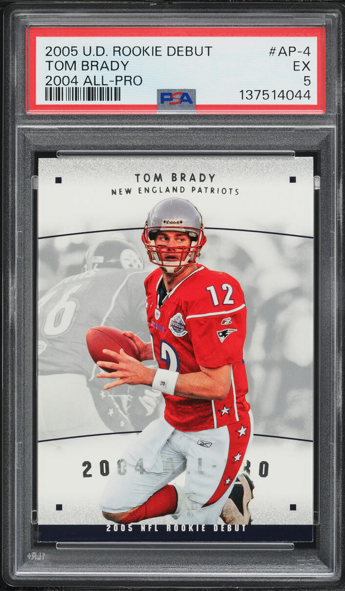 2005 Upper Deck Rookie Debut All-Pro Tom Brady #AP-4 PSA 5 EX on ...