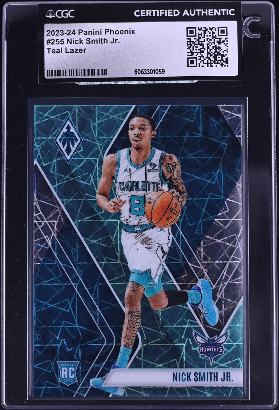 2023 Panini Phoenix Teal Lazer Nick Smith Jr. ROOKIE #255 CGC AUTH on ...