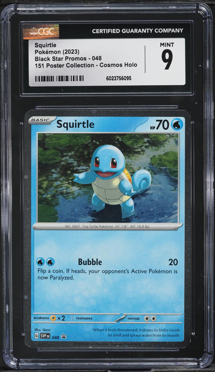 2023 Pokemon SV Black Star Promos 151 Poster Cosmos Holo Squirtle #048 ...