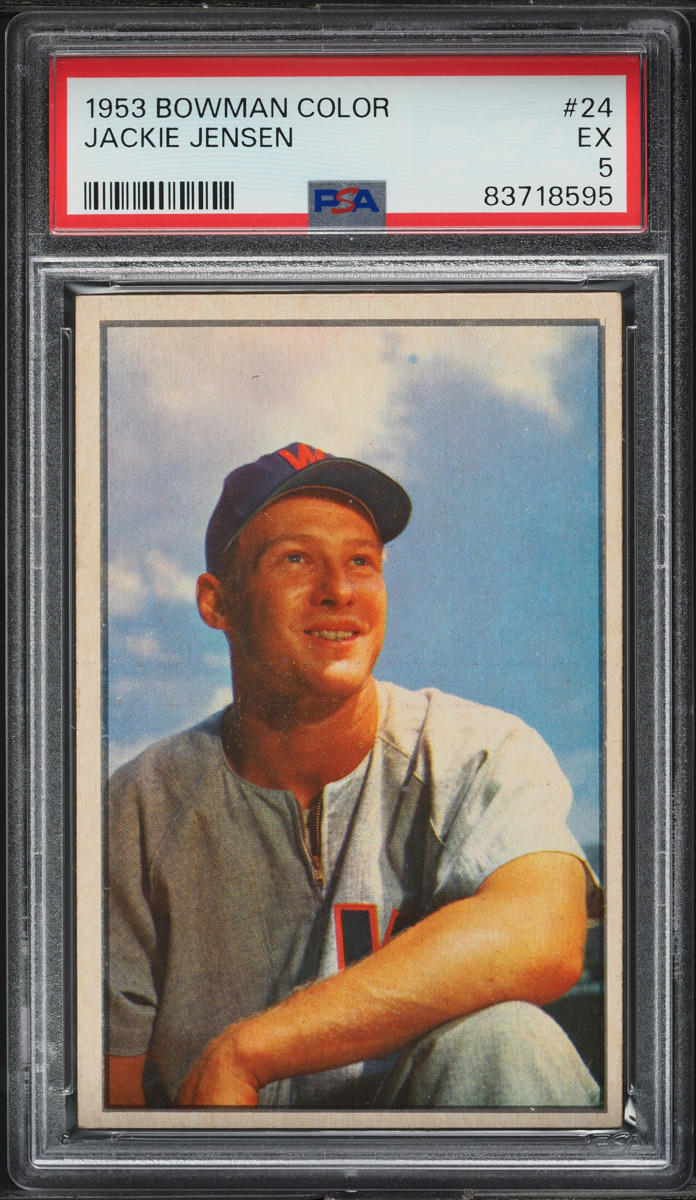 1953 Bowman Color Jackie Jensen #24 PSA 5 EX on Fanatics Collect