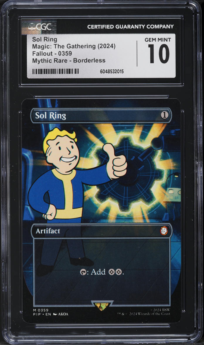 2024 Magic The Gathering MTG Fallout Borderless Sol Ring CGC 10 GEM ...