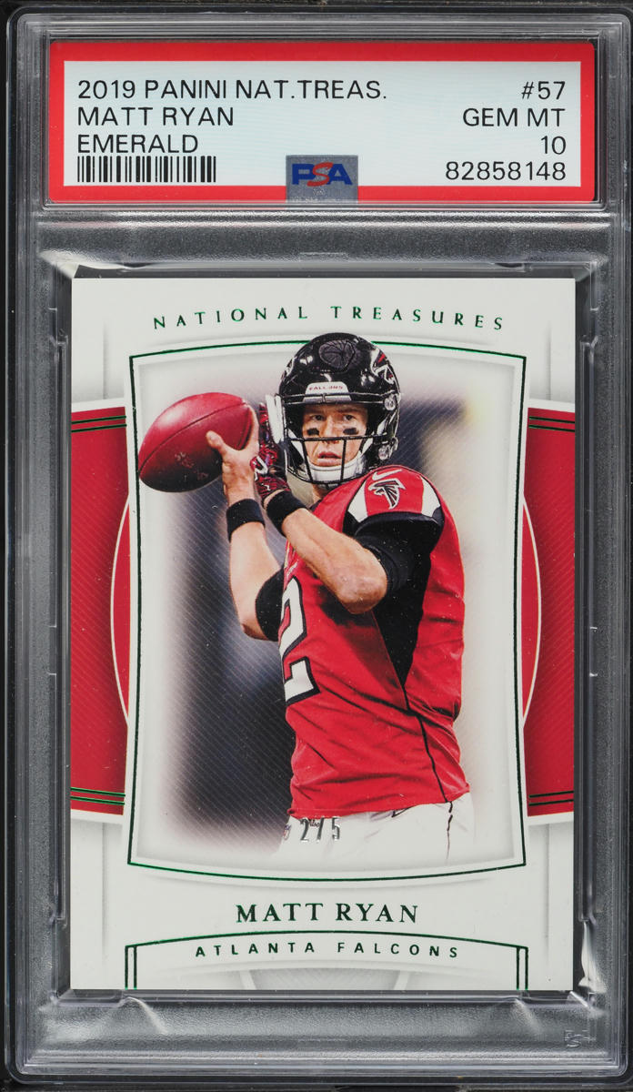 2019 National Treasures Emerald Matt Ryan 2/5 #57 PSA 10 GEM MINT on ...