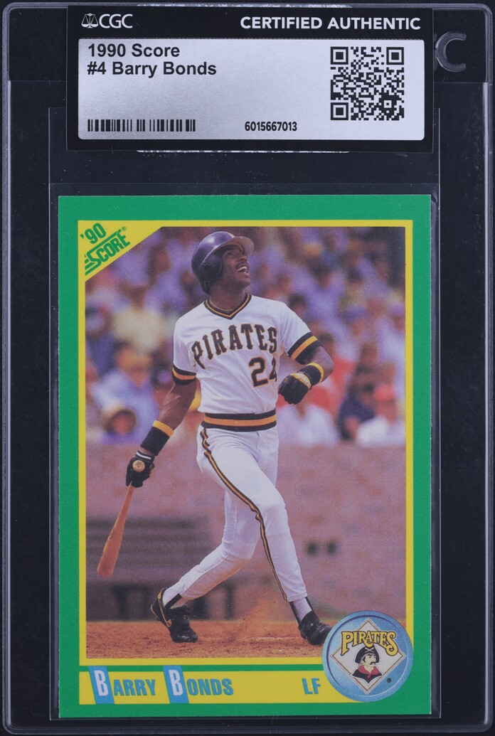 1990 Score Barry Bonds #4 CGC AUTH on Fanatics Collect