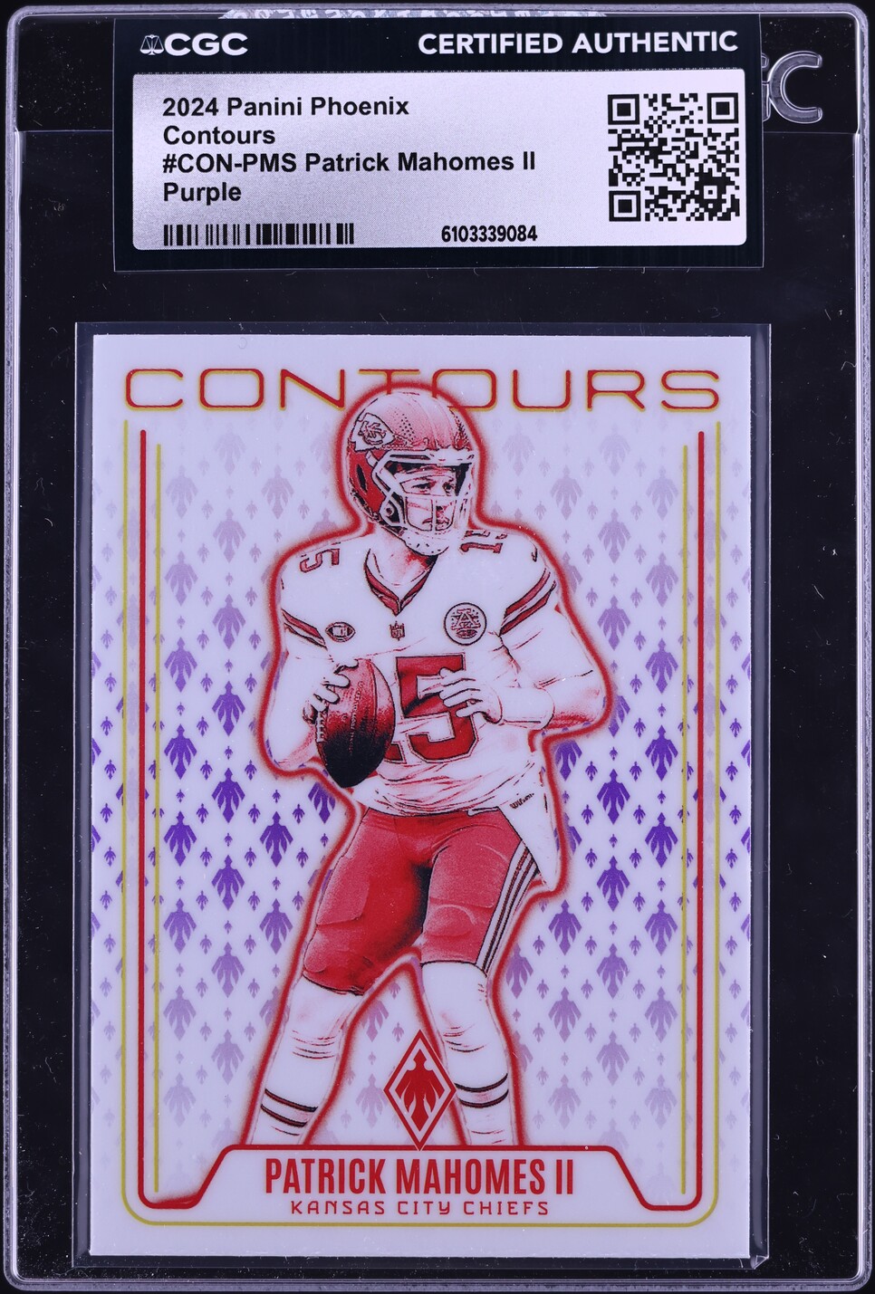 2024 Panini Phoenix Contours Purple Patrick Mahomes II #CON-PMS CGC ...
