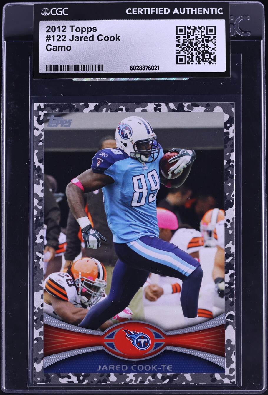 2012 Topps Camo Jared Cook /399 #122 CGC AUTH on Fanatics Collect