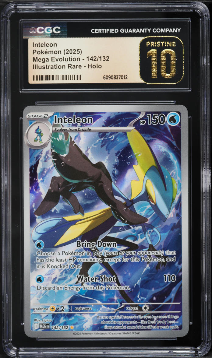 2025 Pokemon Mega Evolution IR Inteleon #142 CGC 10 PRISTINE on ...