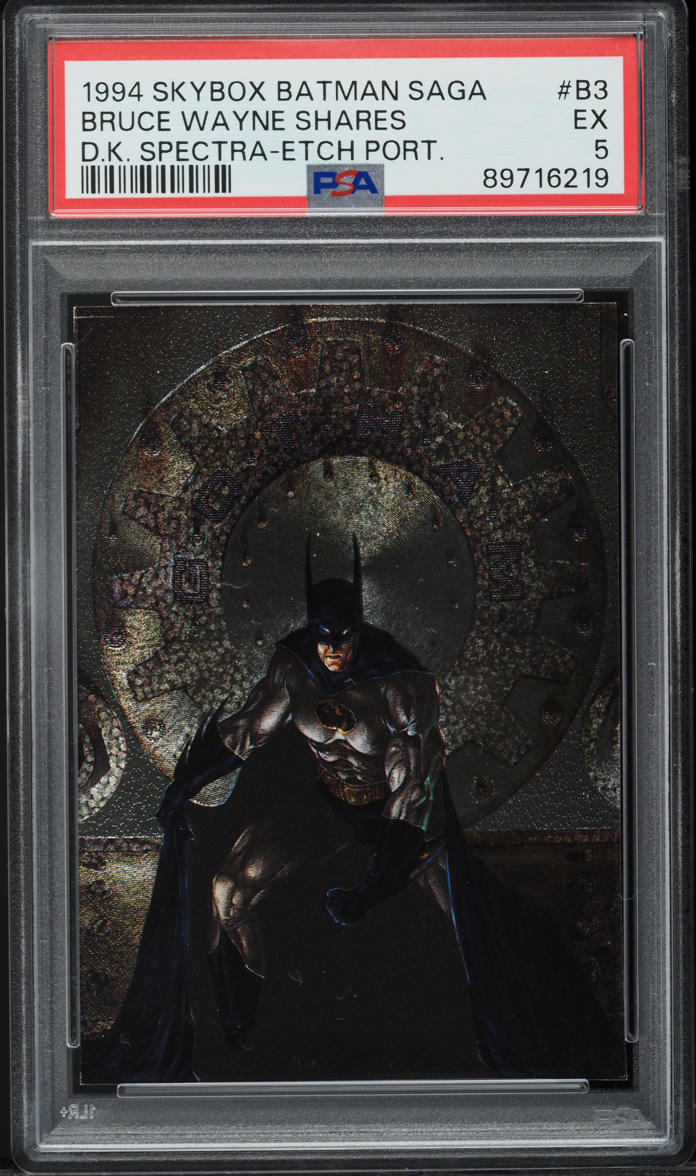 1994 Skybox Batman Saga Dark Knight Spectra-Etch Portraits Bruce Wayne ...