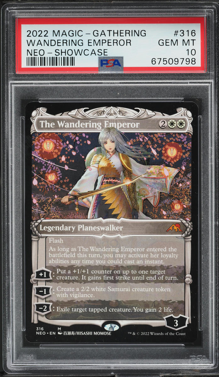 2022 Magic The Gathering Kamigawa Neon Dynasty Showcase Wandering Emperor PSA 10 on Fanatics Collect