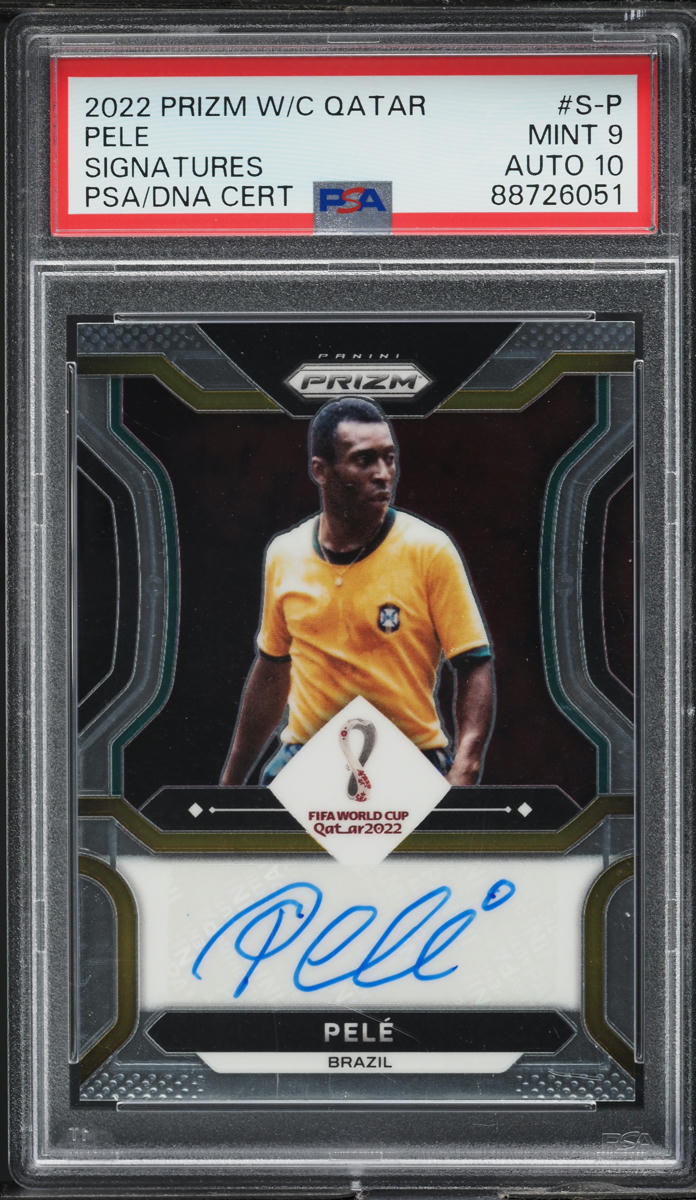 2022 Panini Prizm World Cup Qatar Pele AUTO DNA 10 #S-P PSA 9 MINT on ...