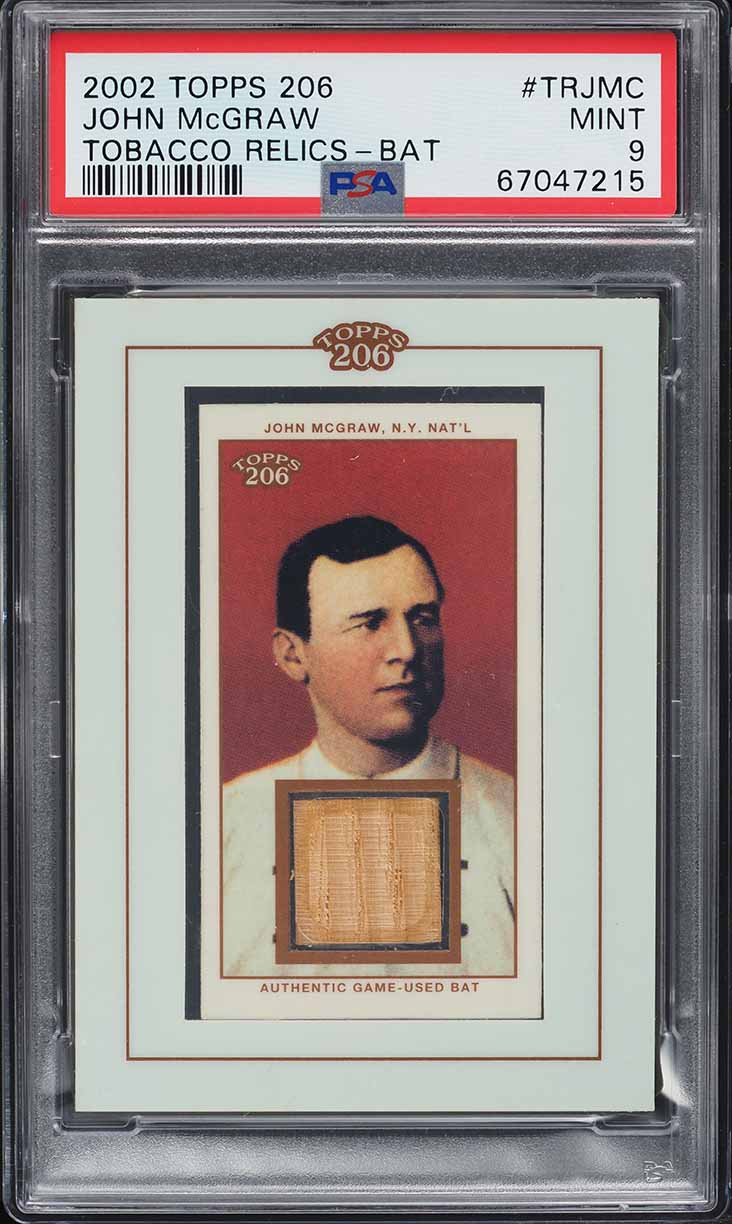 2002 Topps 206 Tobacco Relics John McGraw BAT PATCH #TR-JMC PSA 9 MINT on Fanatics Collect
