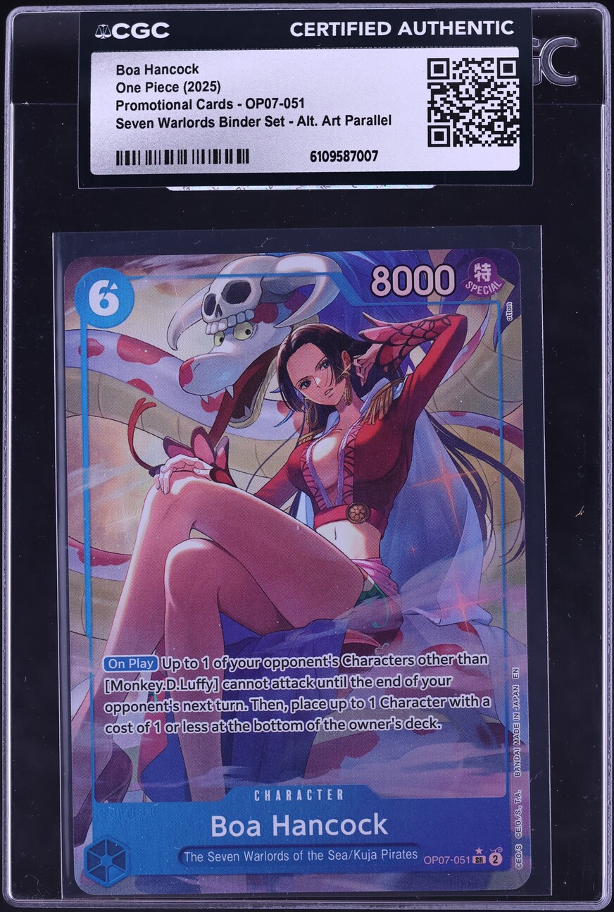 2025 One Piece Seven Warlords Binder Set Alt Art Boa Hancock #OP07-051 ...
