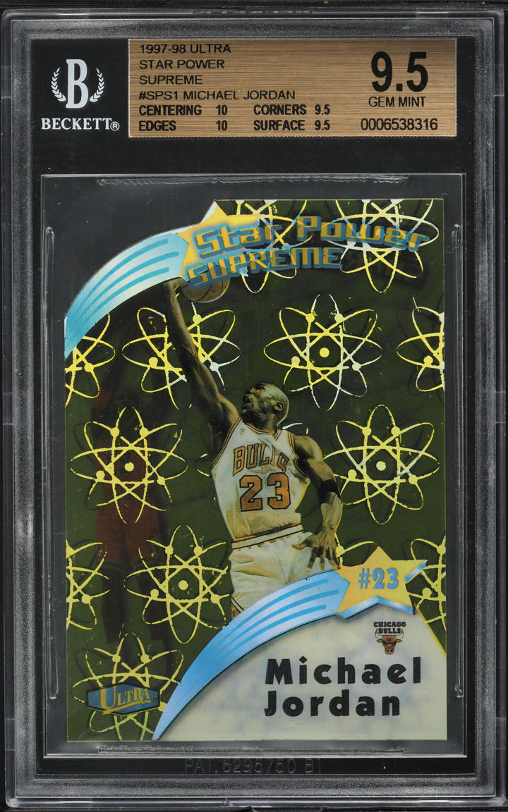 1997 Ultra Star Power Supreme Michael Jordan #SPS1 BGS 9.5 GEM MINT on ...