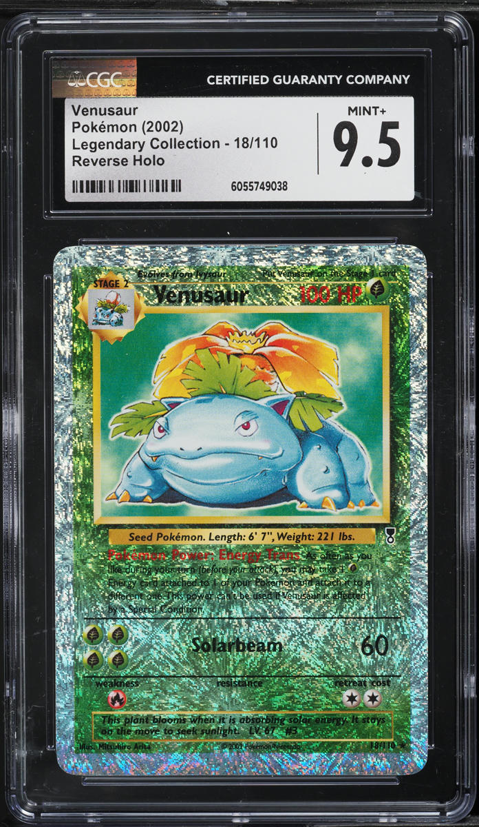 2002 Pokemon Legendary Collection Reverse Holo Venusaur #18 CGC 9.5 ...