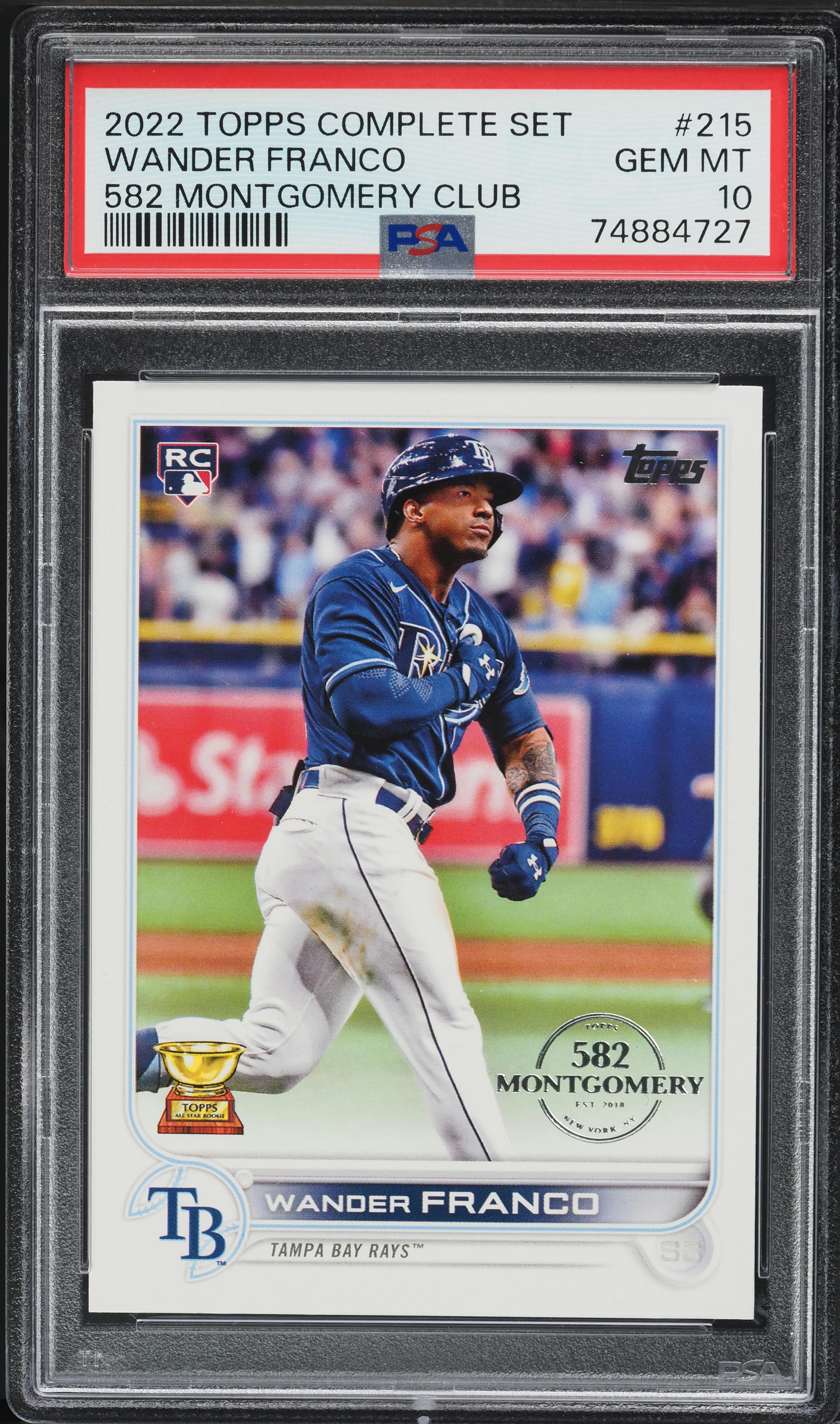 2022 Topps Complete Set 582 Montgomery Club Wander Franco ROOKIE #215 ...