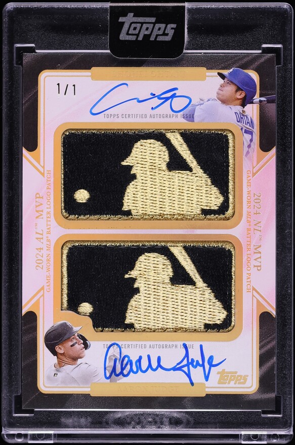 2025 Topps Chrome Dual MVP Shohei Ohtani & Aaron Judge GOLD MLB LOGOMAN ...