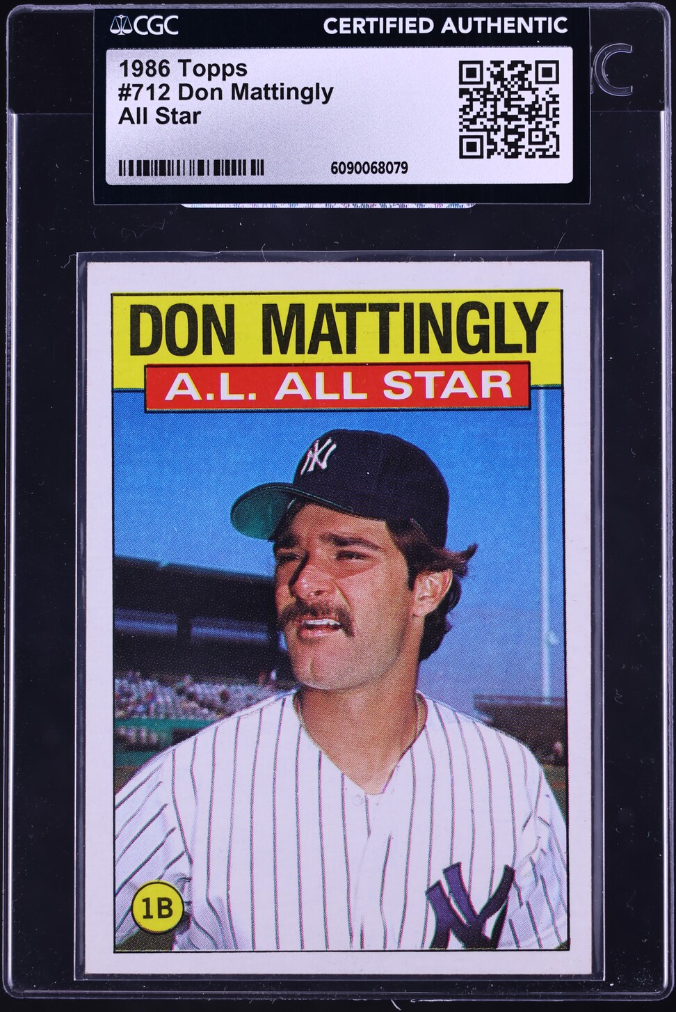 1986 Topps Don Mattingly ALL-STAR #712 CGC AUTH on Fanatics Collect