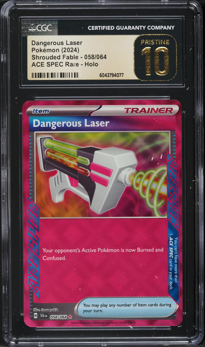 2024 Pokemon SV Shrouded Fable Ace Spec Dangerous Laser #58 CGC 10 PRISTINE on Fanatics Collect