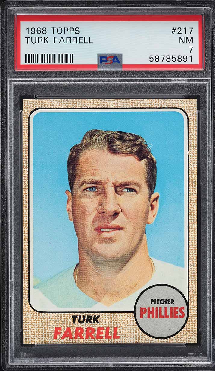 1968 Topps Turk Farrell #217 PSA 7 NRMT on Fanatics Collect
