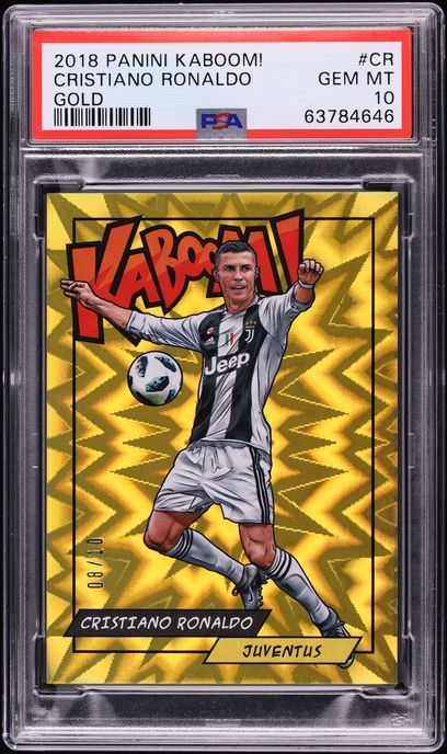 2018 Panini Kaboom! Gold Cristiano Ronaldo /10 #CR PSA 10 GEM MINT on ...