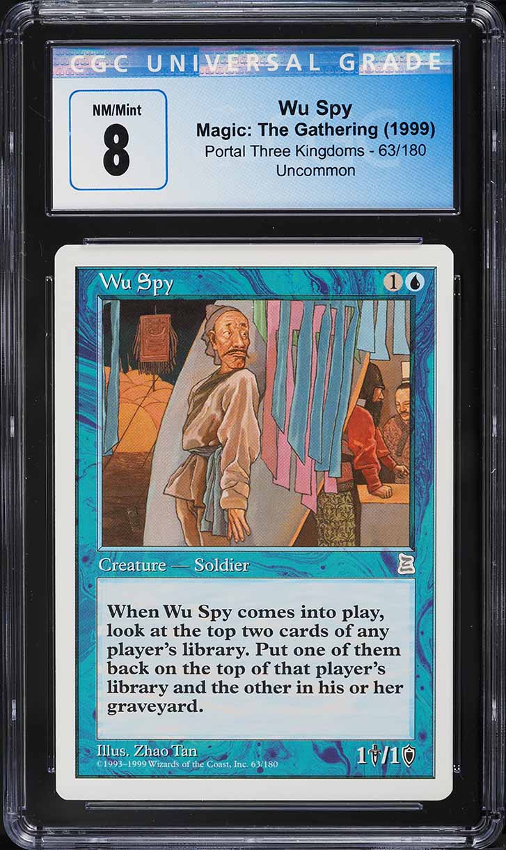 1999 Magic The Gathering MTG Portal Three Kingdoms Wu Spy #63 CGC 8 NM ...