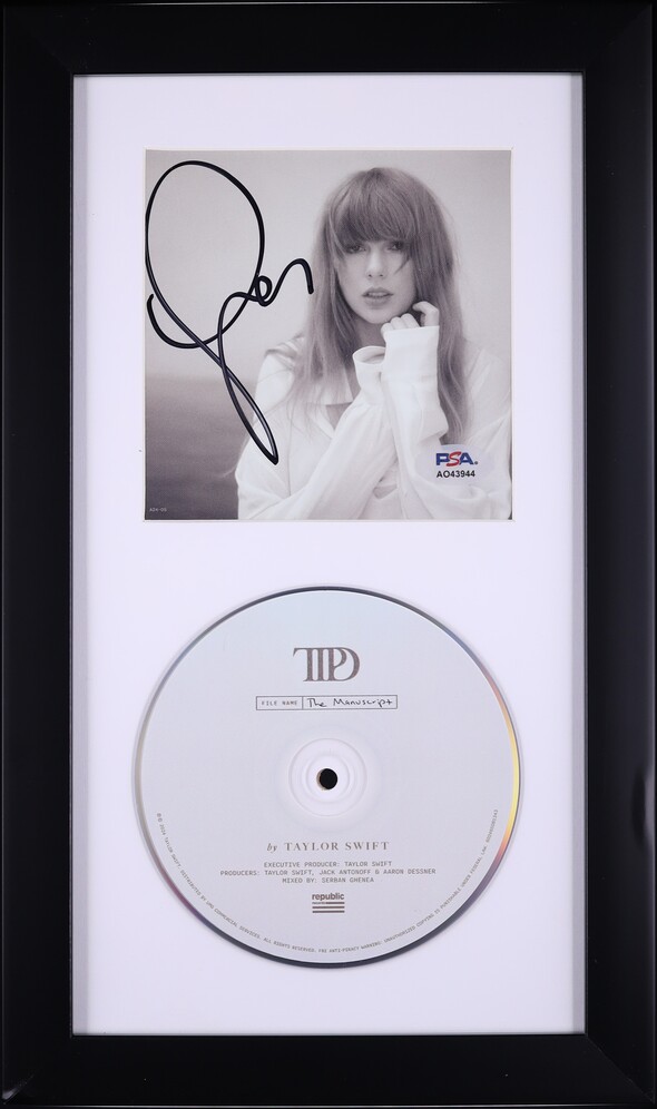 Signed Taylor Swift Framed TTPD The Manuscript CD Insert PSA AUTH on ...