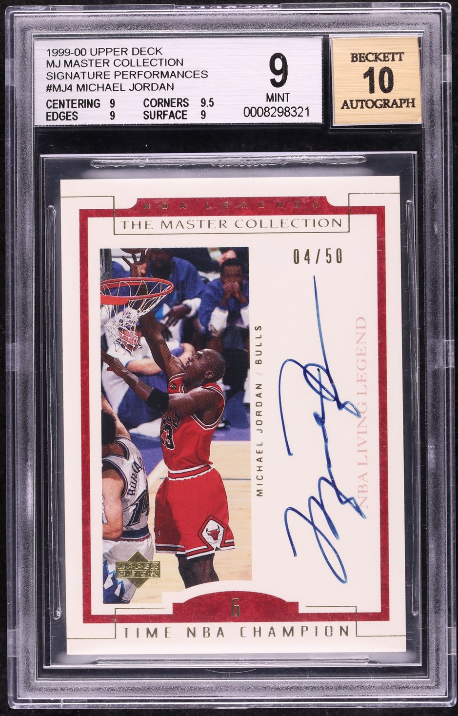 2000 Upper Deck Legends Master Collection Michael Jordan AUTO /50 #MJ4 ...