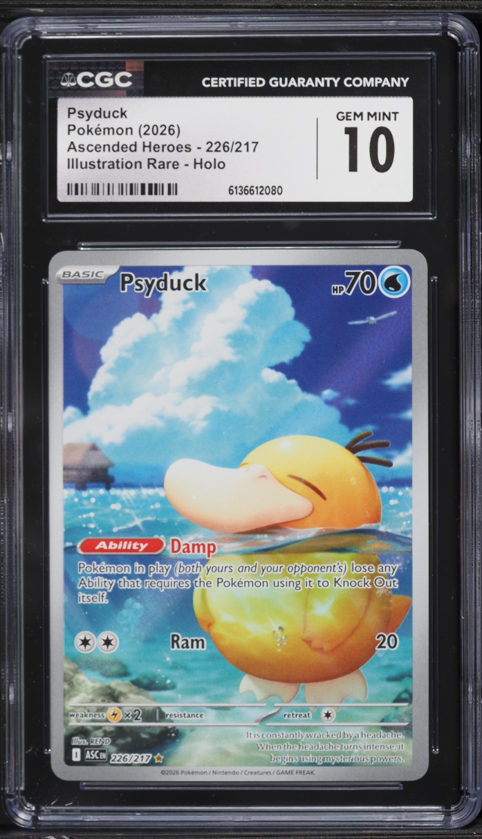 2026 Pokemon Mega Evolution Ascended Heroes IR Psyduck #226 CGC 10 GEM ...