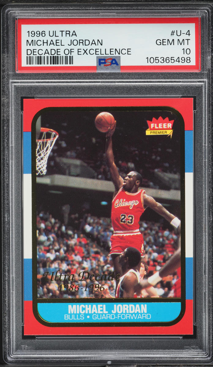 1996 Ultra Decade Of Excellence Michael Jordan #U-4 PSA 10 GEM MINT on ...