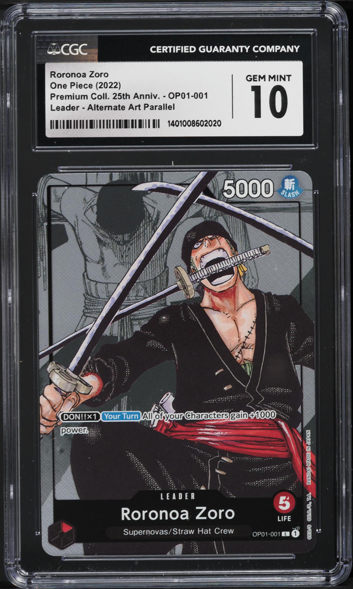 2022 One Piece Premium Collection 25th Anniversary Roronoa Zoro #OP01 ...