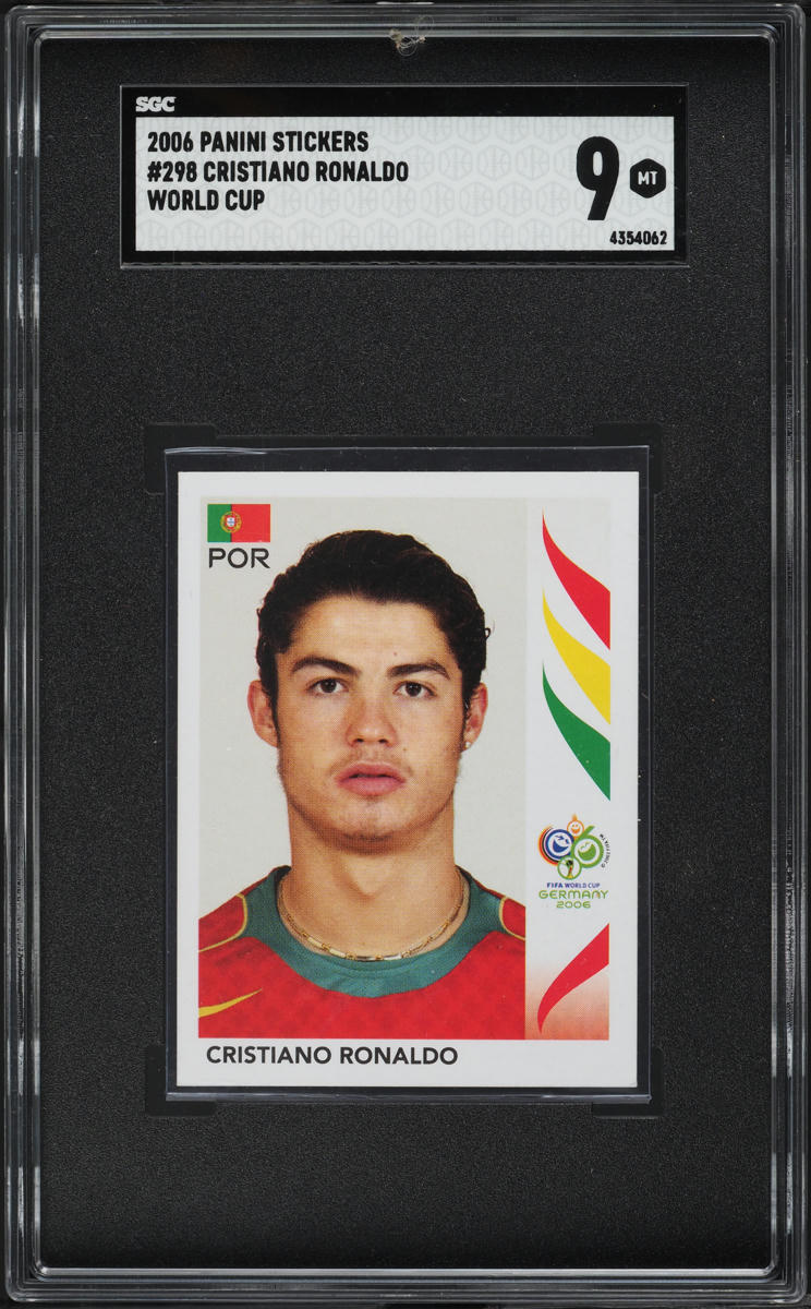 2006 Panini World Cup Stickers Cristiano Ronaldo #298 SGC 9 MINT on ...