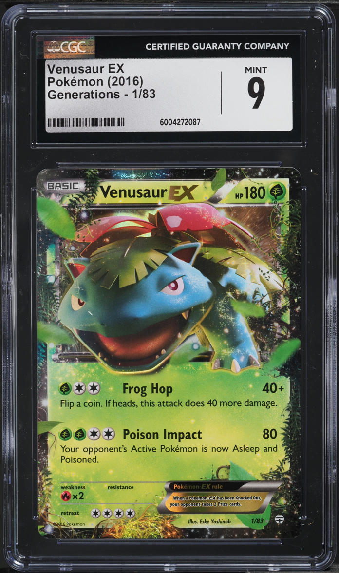 2016 Pokemon XY Generations Venusaur EX #1 CGC 9 MINT on Fanatics Collect