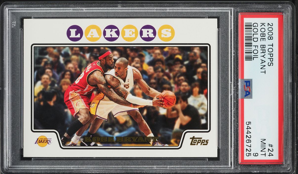2008 Topps Gold Foil Kobe Bryant w/ LeBron James #24 PSA 9 MINT on ...
