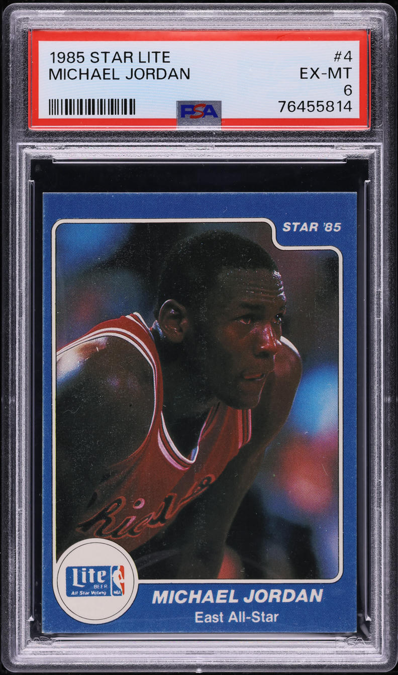 1985 Star Lite All-Stars Michael Jordan ROOKIE #4 PSA 6 EXMT on ...