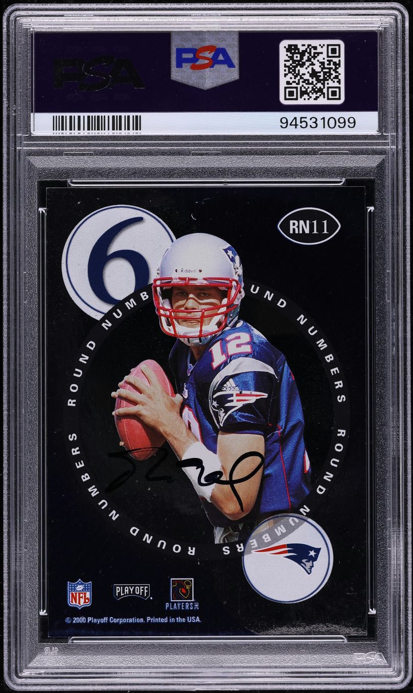 2000 Playoff Contenders Round Numbers Tom Brady Marc Bulger RC AUTO DNA 8 PSA 8 on Fanatics Collect