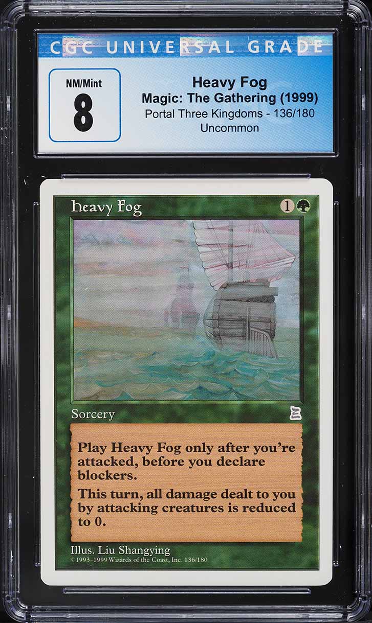 1999 Magic The Gathering MTG Portal Three Kingdoms Heavy Fog #136 CGC 8 ...
