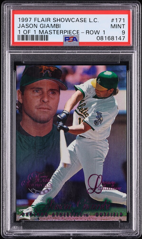 1997 Flair Showcase Legacy Collection Row 1 Jason Giambi 1/1 #171 PSA 9 ...
