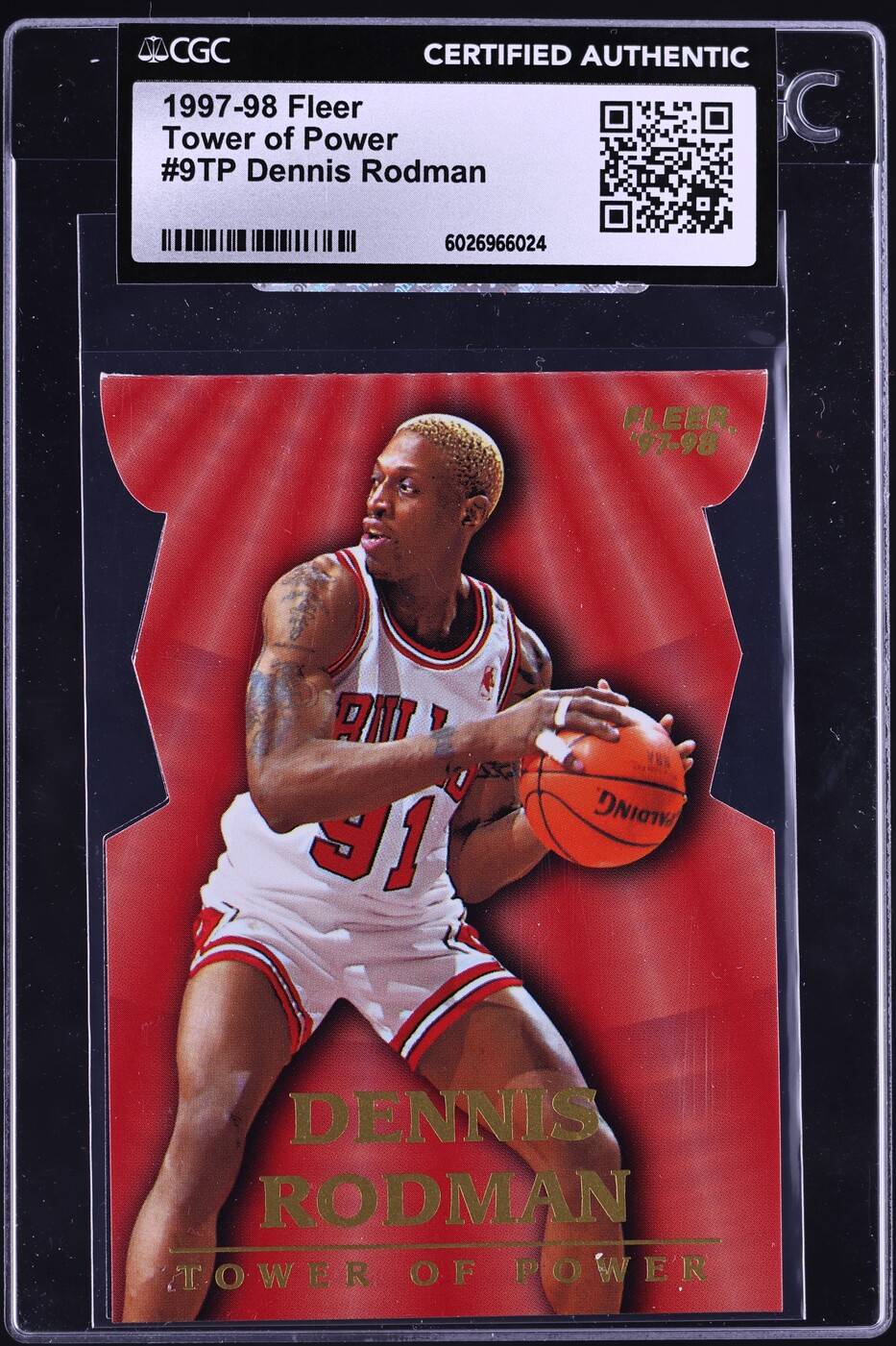 1997 Fleer Tower Of Power Dennis Rodman #9TP CGC AUTH on Fanatics Collect