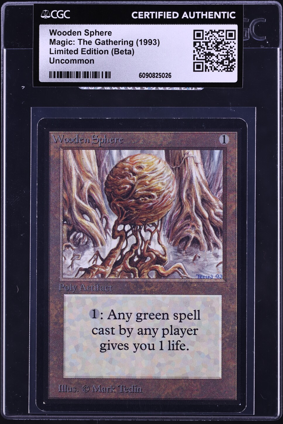 1993 Magic The Gathering MTG Beta Wooden Sphere CGC AUTH on Fanatics ...