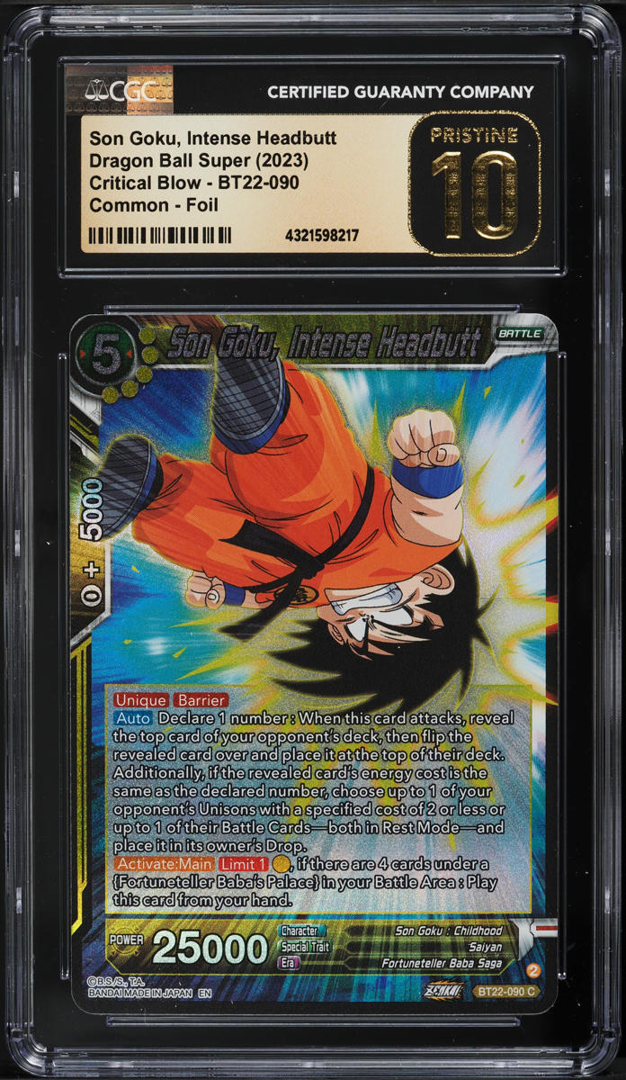 2023 Dragon Ball Super Critical Blow Son Goku, Intense Headbutt CGC 10 ...