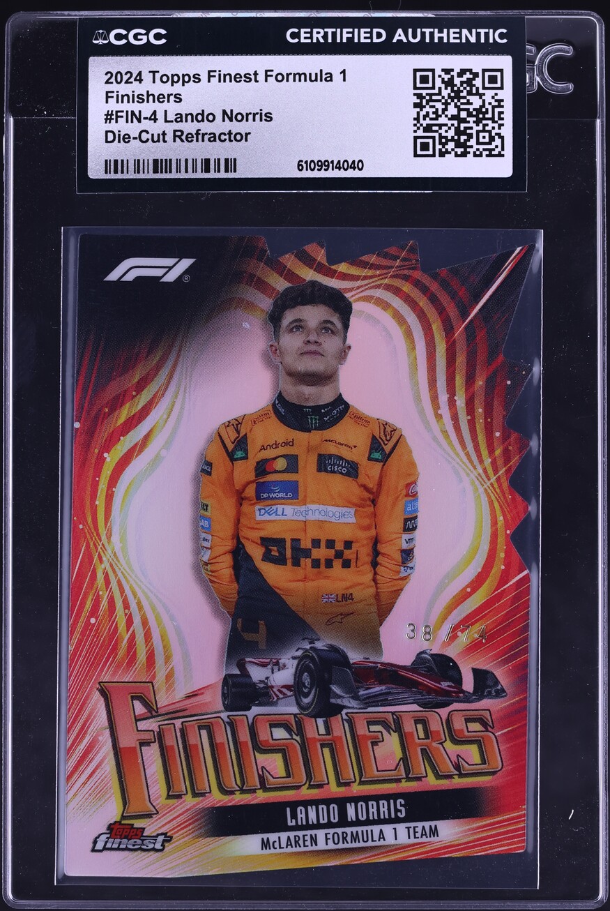 2024 Finest Formula 1 F1 Finishers Refractor Die-cut Lando Norris /74 # ...