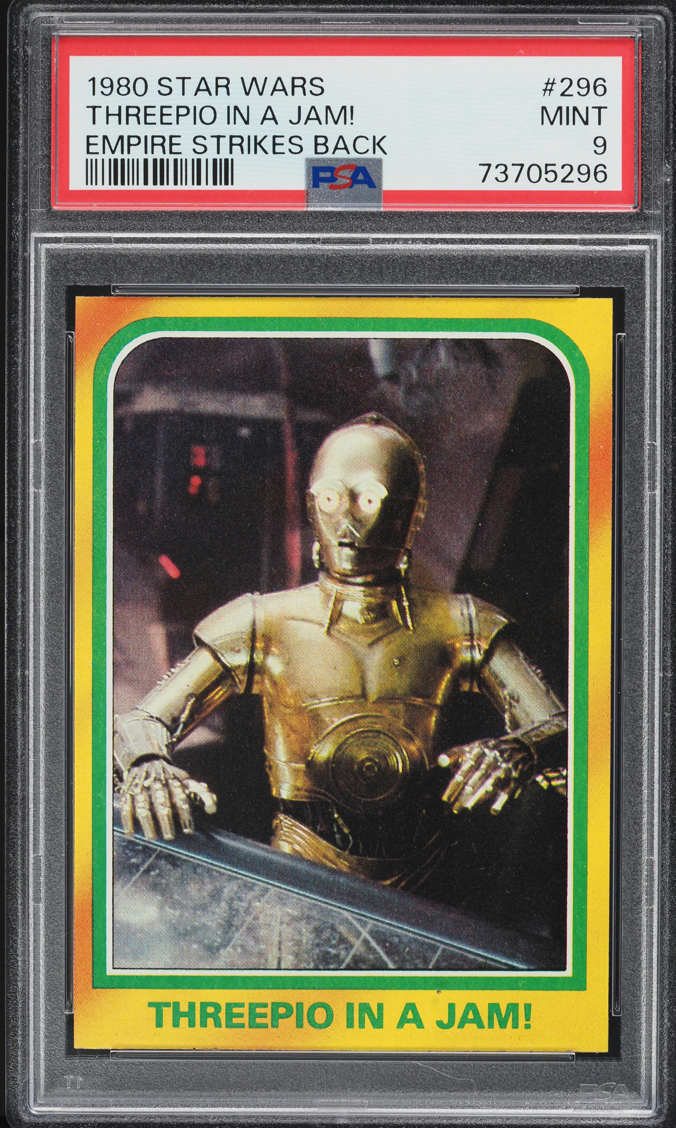 1980 Topps Star Wars Empire Strikes Back Threepio In A Jam #296 PSA 9 ...