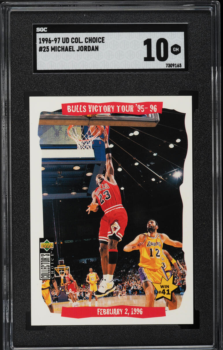 1996 Collector's Choice Michael Jordan #25 SGC 10 GEM MINT on Fanatics ...