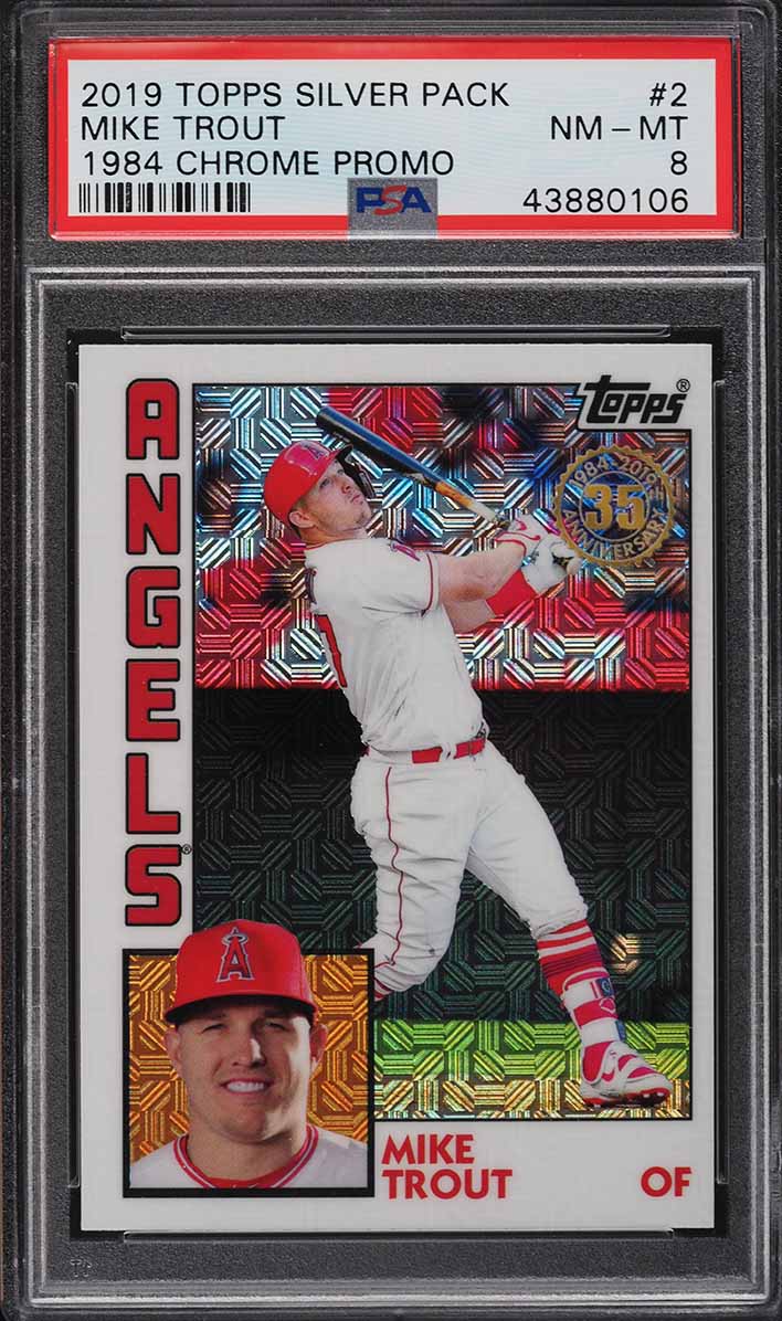 2019 Topps Silver Pack '84 Chrome Promo Mike Trout #2 PSA 8 NM-MT on ...