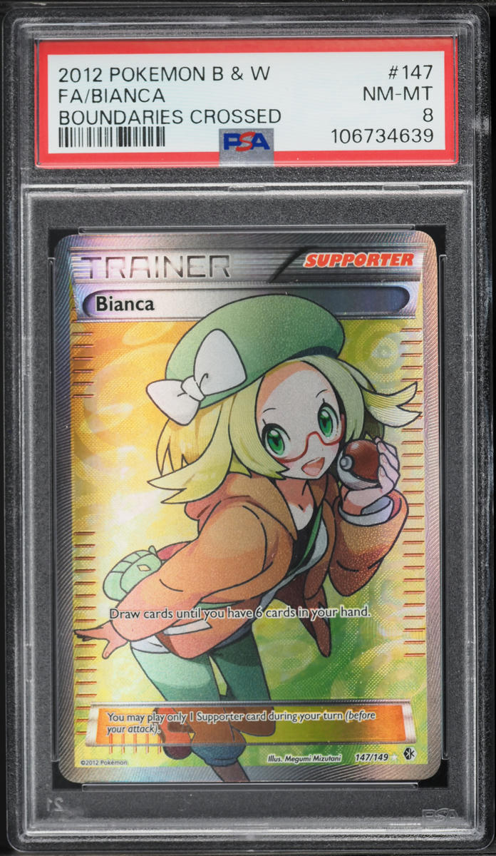 2012 Pokemon Black & White Boundaries Crossed Full Art Bianca #147 PSA ...