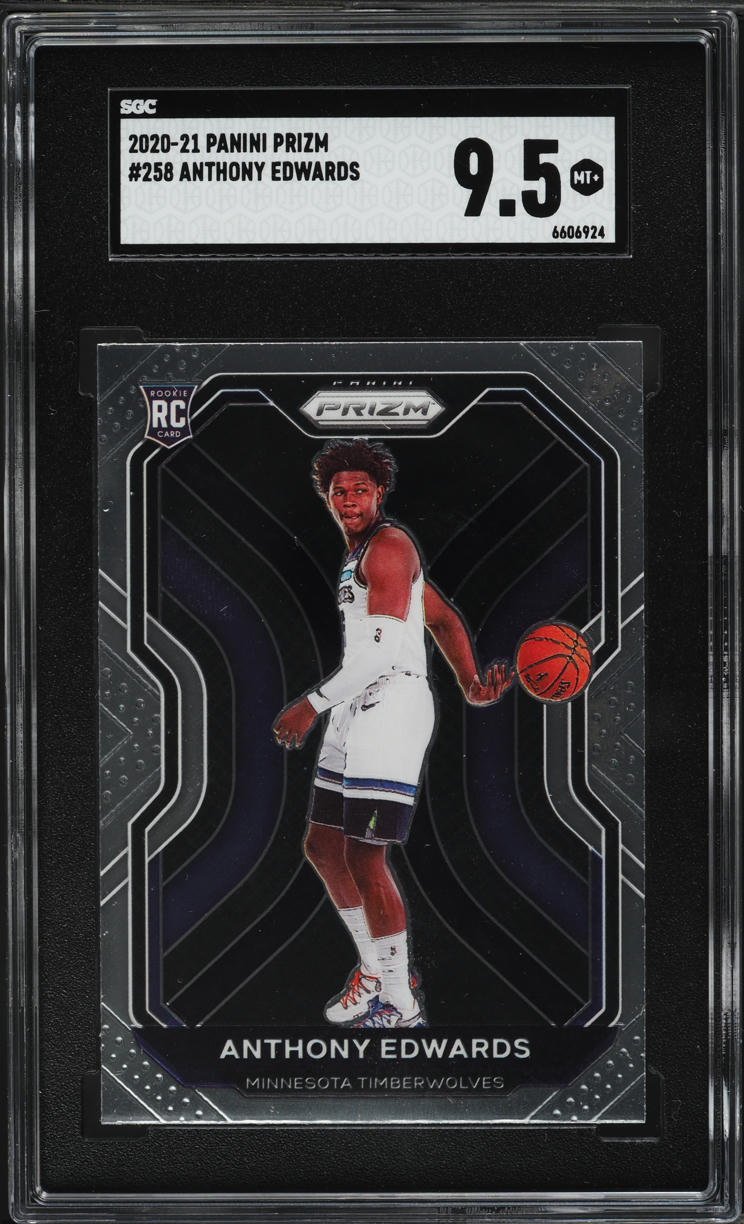 2020 Panini Prizm Anthony Edwards ROOKIE #258 SGC 9.5 MINT+ on Fanatics Collect