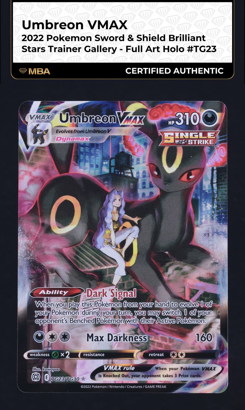 2022 Pokemon SWSH Brilliant Stars Character Rare Umbreon VMAX #TG23 MBA ...