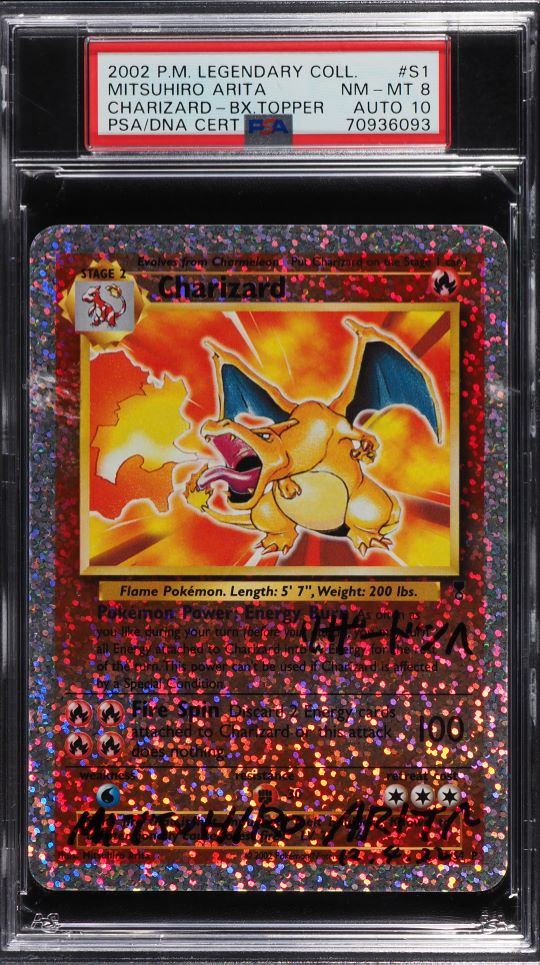 2002 Pokemon Legendary Collection Box Topper Charizard AUTO DNA 10 #S1 ...